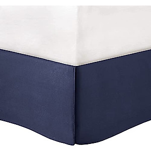 Madison Park Vienna Sateen Cotton Comforter Set, Breathable, Soft Cover, Trendy, All Season Down Alternative Cozy Bedding with Matching Shams, King, Indigo 7 Piece