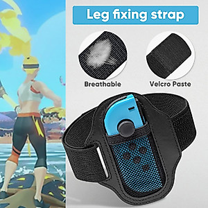[2 Pack] Leg Strap for Nintendo Switch Sports Play Soccer/Switch Ring Fit Adventure, for Joy Cons Switch OLED Model Controller Game Accessories,Adjustable Elastic Strap,Two Size for Adults & Children