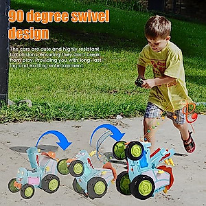 Jumping Car Toy, Remote Control Car, Wireless Remote Dancing Stunt Car, 2023 New Remote Control Car with Headlights and Music, Educational Rc Car Toy, Fast Stunt Rc Car for Boys Girls Kids (blue)