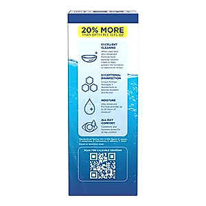 Renu Contact Lens Solution by Multi Purpose Disinfectant Advanced Formula Kills 99.9% Germs, 12 Fl Oz