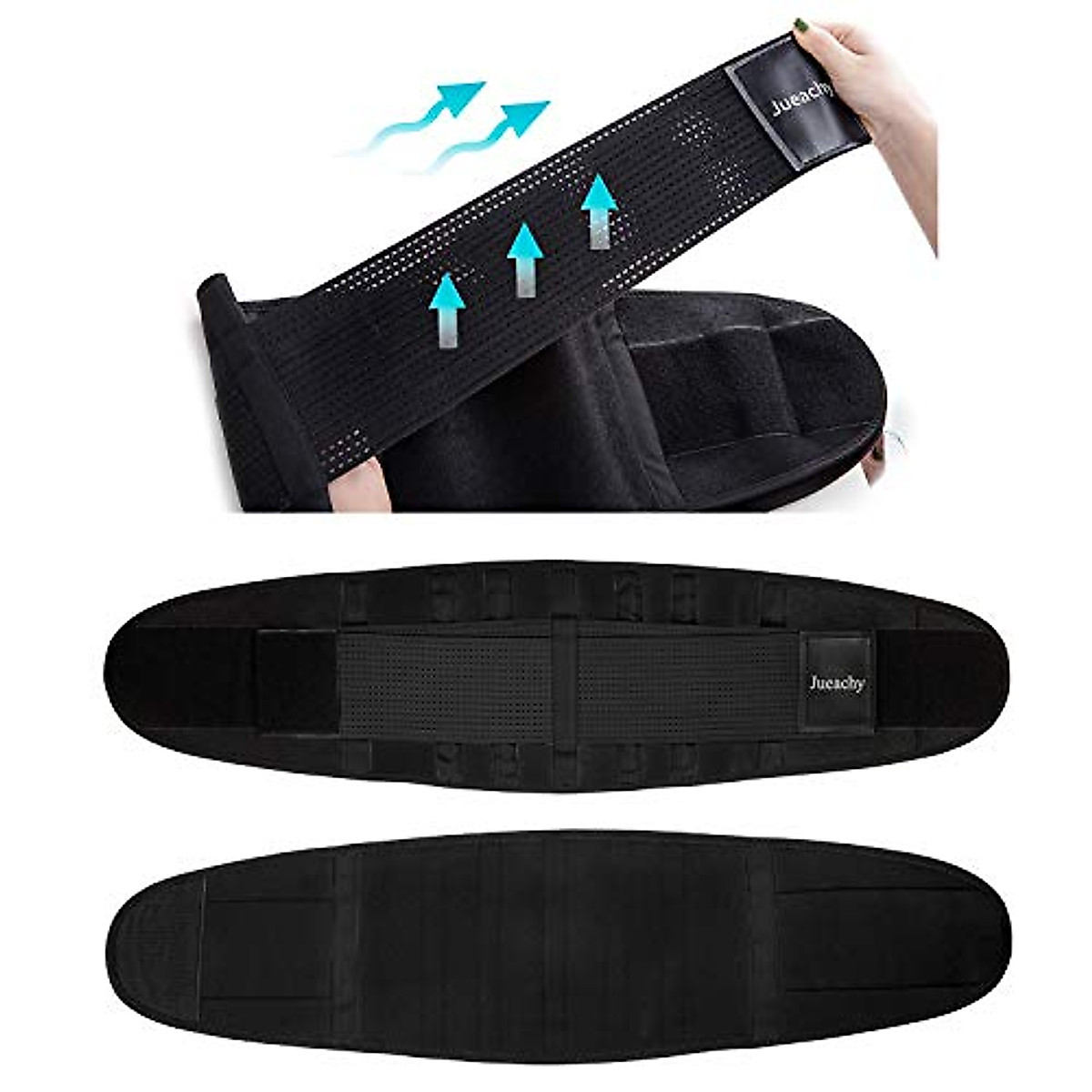 Jueachy Waist Trainer for Women Breathable Waist Trimmer Belly Band Stomach Shaper for Women Black