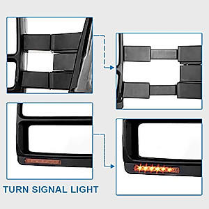 ECCPP Towing Mirror for 2007 2008 2009 2010 2012 2011 2013 2014 for Ford F150 Power Heated Turn Signal Puddle Light Upgrade Towing Mirror Pair