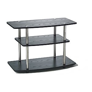 Convenience Concepts Designs2Go No Tools 37 inch 3 Tier TV Stand, Black