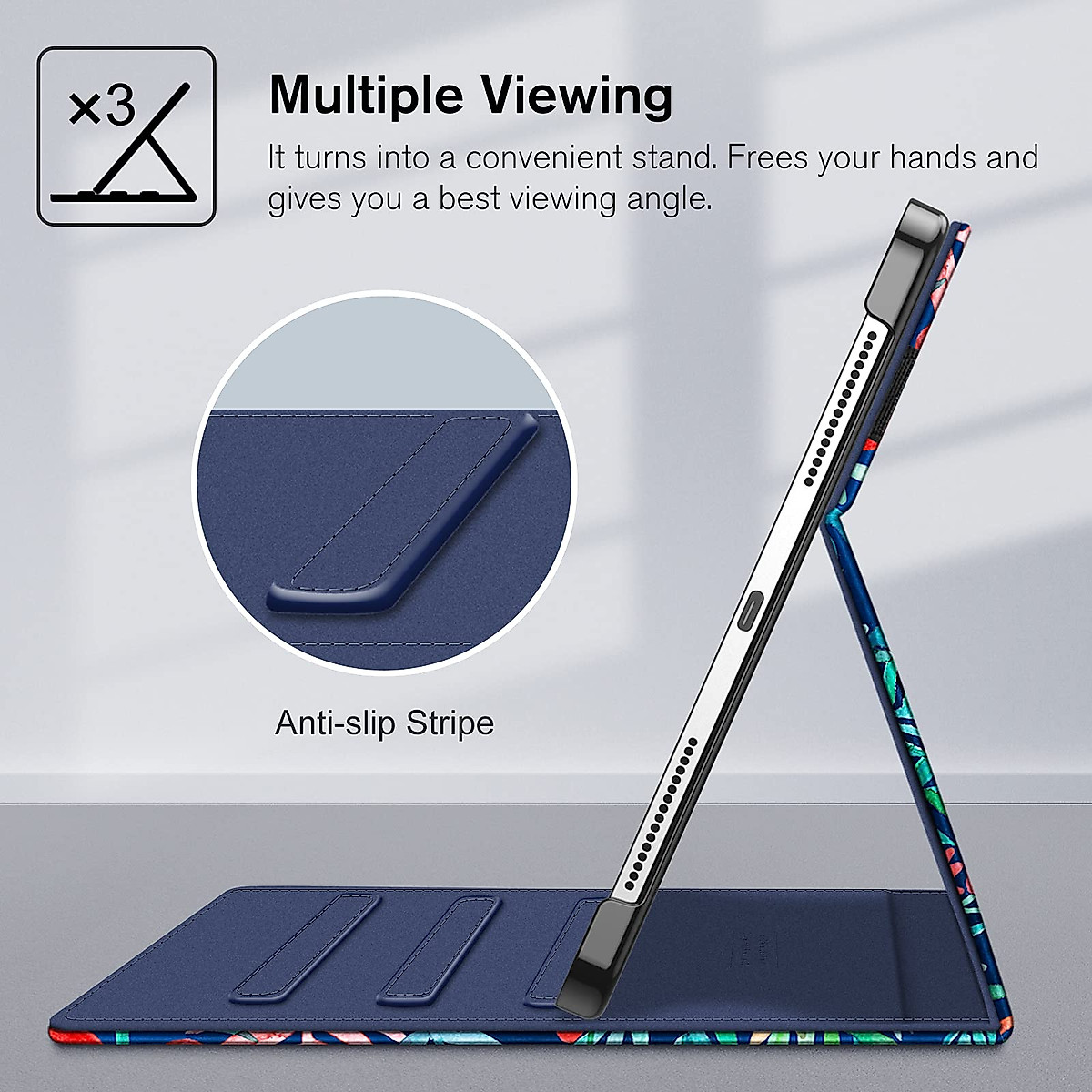 Fintie Case for iPad Pro 11-inch (4th / 3rd Generation) 2022/2021 - Multiple Angles Viewing Folio Stand Cover with Pencil Holder & Pocket, Also Fit iPad Pro 11" 2nd/1st Gen, Jungle Night