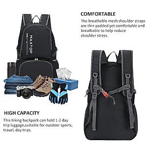 MAXTOP 40/50L Lightweight Packable Backpack for Hiking Traveling Camping Water Resistant Foldable Outdoor Travel Daypack