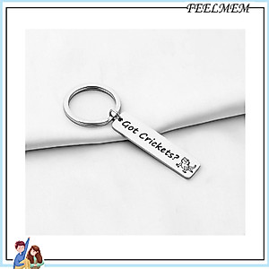 FEELMEM Got Crickets Bearded Dragon Keychain Funny Lizard Gift Animal Reptile Keyring Bearded Dragon Pet Lizard Lover Gift Reptile Lover Gift (Got Crickets)