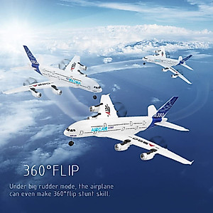 GoolRC RC Airplane, WLtoys XK A120 A380 Aircar Model Plane, 3CH 2.4G Remote Control Airplane, EPP Fixed-Wing RC Aircraft RTF Toy for Kids and Adults