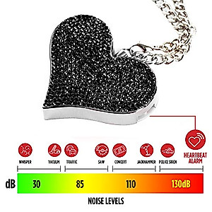 Guard Dog Security Heartbeat Keychain Alarm for Women, 130dB Siren, Personal Defense Alarm (Black)