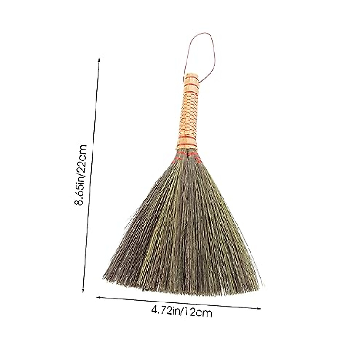 COOLHIYA Hand Broom Household Brooms Dust Removing Broom Sorghum Grass Cleaning Supplies