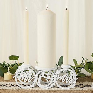 Rozrety Unity Candle Holder - Unity Candles Stand for Wedding Ceremony Set - Candle Holders for Wedding Decoration, Reception, Bridal Shower Wedding Gifts(Candles not Included)