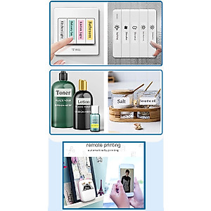 Heaunzy Label Maker Machine with Tape,Mini inkless Photo Printer,Sticker Printer,Multi-Function Match with 5 Rolls of Common Paper,Thermal Bluetooth Label Printer for Small Business,Portable Printer.