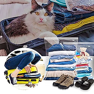 Xsourcer Zipper Storage Bags, Pack of 20, 3.5 Gallon Reclosable Plastic Storage Bags, Great Storage for Food, Clothing, Shoes, Office Supplies & Travel Essentials, 2 Mil Thick, Size 16" x 18"