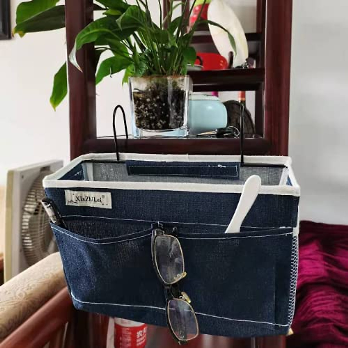 Recreation Bedside Caddy, Bedside Organizer Caddy Hanging Storage for Dorm Rooms Bed Rails Bunk Hospital Beds Crib(2)