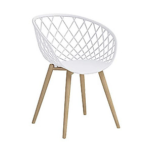 Jamesdar Kurv Mini Kids Chair, Set of 2, White/Natural