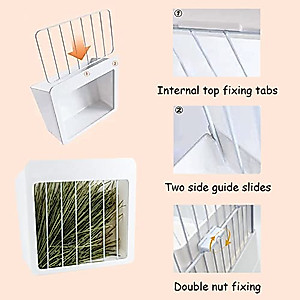 HAMILEDYI Hay Feeder Rack Plastic for Rabbits Hanging Timothy Hay Dispenser Bunny Grass Holder Less Wasted for Chinchilla Guinea Pigs and Other Small Animals