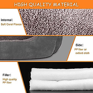 CLOUDZONE Dog Bed for Large Dogs, Large Dog Bed Machine Washable Rectangle Breathable Soft Padding with Nonskid Bottom Pet Bed for Medium and Large Dogs or Multiple