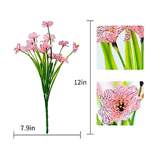 BLUEGUAN Outdoor Artificial Flowers, 30 Bundles Faux Artificial Flowers with 540 Small Fabric Flowers with UV Resistant Ideal ​Garden Decor for ​Women or Men