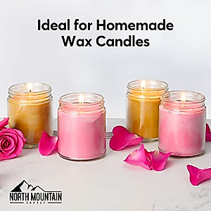 North Mountain Supply 9 Ounce Clear Glass Straight Sided Mason Canning Jars - With 70mm White Metal Lids - Case of 12