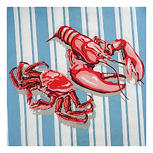 Norpro Seafood Bib, One-Size (Set of 2), Blue/White/Red