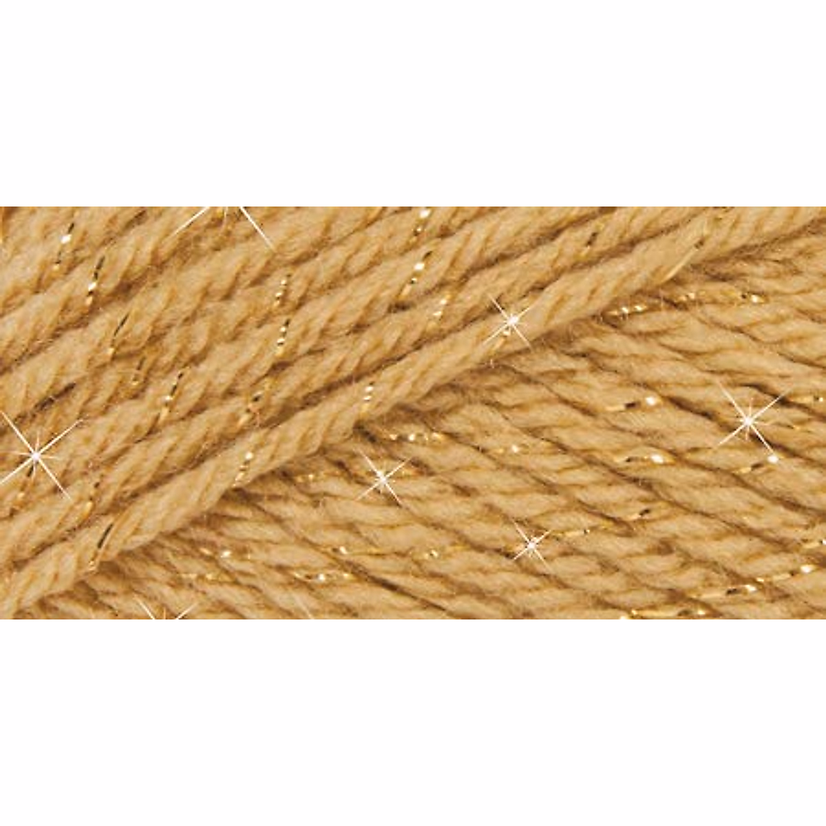 Mary Maxim Starlette Sparkle Yarn “Topaz” | 4 Medium Worsted Weight Yarn for Knit & Crochet Projects | 98% Acrylic and 2% Polyester| 4 Ply - 196 Yards
