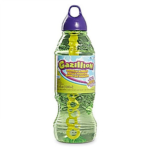Gazillion Bubbles, Original Bubble Solution 1L - Create Bubbles with Premium Formula & 7-in-1 Bubble Wand - Non-Toxic & Safe