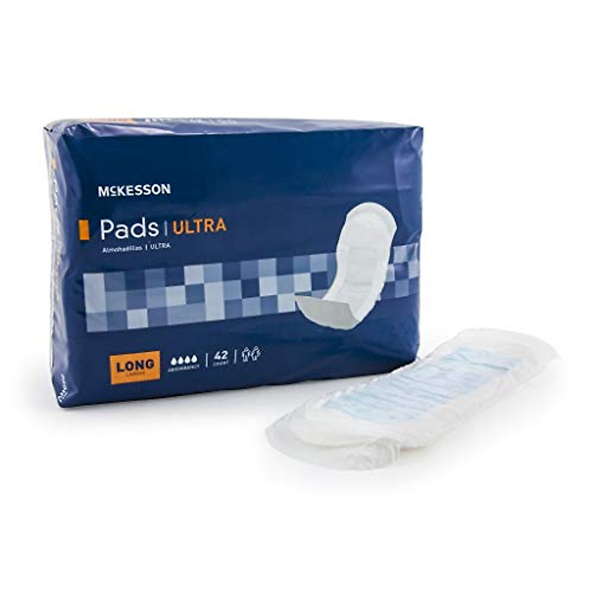 MCKESSON Bladder Control Pad McKesson 14.5" Length Heavy Absorbency Polymer Unisex (#PADHV-BG, Sold Per Bag)