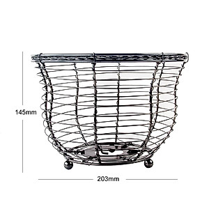 MagiDeal Wire Fruit Bowl, Classic Kitchen Design for Produce Storage Basket Holder, Countertop Decor Organization, Storage Baskets for Bread Snacks