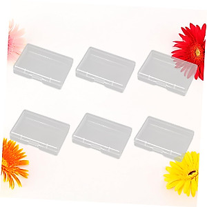 Medicine Storage Containers 6pcs Transperant Container Case Packing Rectangle s Clear Organizer