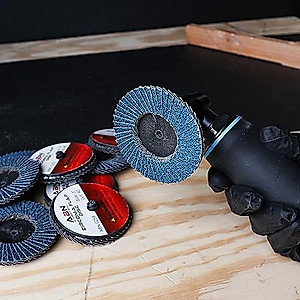 ABN Sandpaper Disc Set, 3in - T27 40 Grit High Density Zirconia Alumina 10pk Round Sander Flat Flap Round Sanding Pads