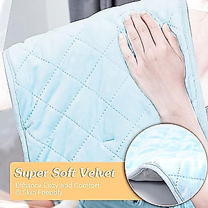 nalax Electric Microfiber Adjustable Heating Weighted Pad with Tourmaline Beads. Jade Stones, Off Timer, & Controller for Muscle Pain Relaxation, XL