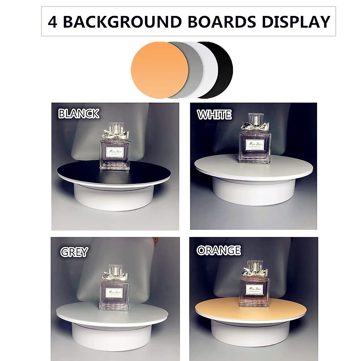 CEXUW Display 360 Degree Electric Turntable,for Small Product Display, 7.87in Diameter product photography turntable