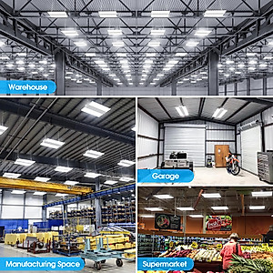 Yolovis 2 Pack 1.2FT LED High Bay Shop Light, 160W Linear Mini Shop Light, Super Bright 22000LM 138LM/W, 120-277V, 0-10V Dimmable, 5000K Daylight Hanging Light for Garage Workshop Warehouse