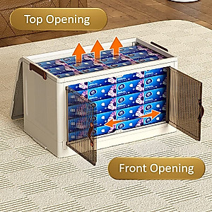 Altreeak 40 Qt Plastic Storage Bin Organizers 3 Layer | Foldable Storage Box | Storage Bins with Lids | Stackable Storage Bins