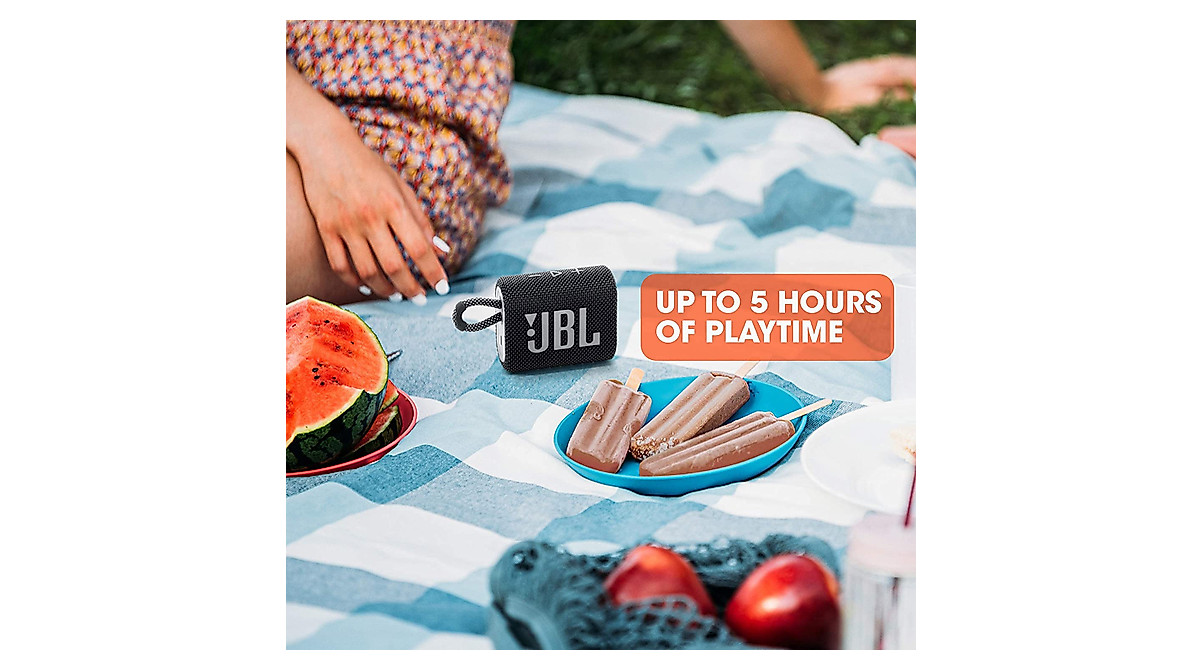 JBL Go 3 Waterproof Bluetooth Speaker - Compact, Vibrant & Powerful