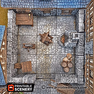 3DEGOS Smithy Tools Blacksmith Furniture Set DND Terrain 28mm for Dungeons and Dragons, D&D, Pathfinder, Warhammer 40k, RPG, Miniatures, Age of Sigmar, Tabletop, D and D, Dungeons and Dragons Gifts