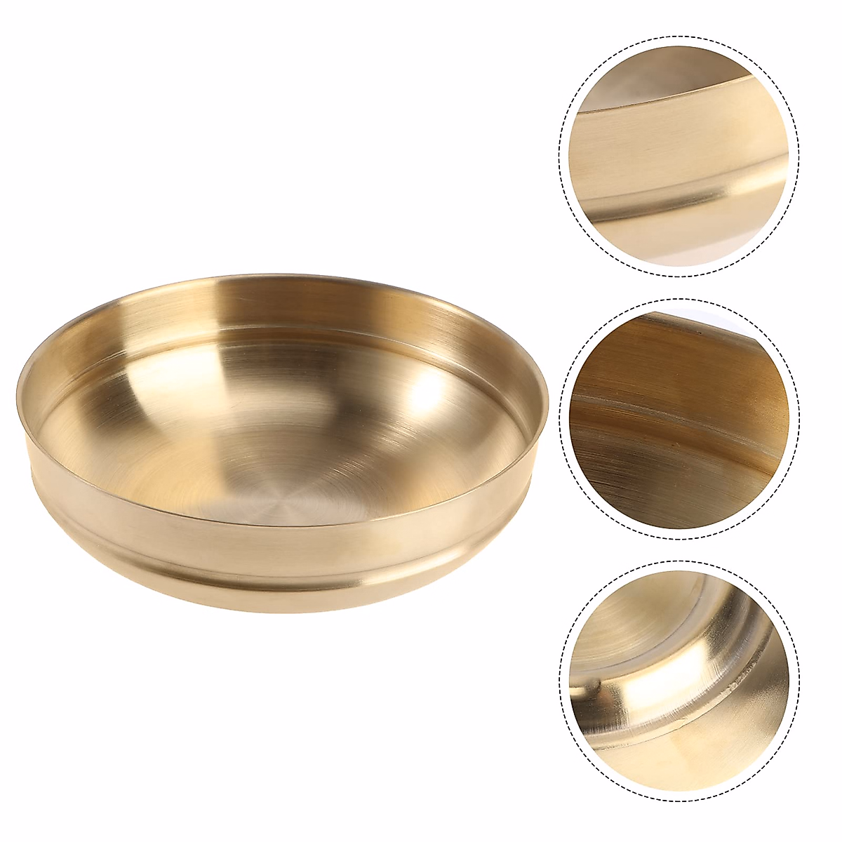 DOITOOL Ramen Bowls Noodle Soup Bowl Stainless Steel Serving Bowl for Udon Soba Pho Pasta Salad Cereal 22cm Gold