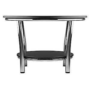 Winsome Maya 18.7 x 29.33 x 29.33-Inch Medium Density Fiber Round Coffee Table, Black (93230)