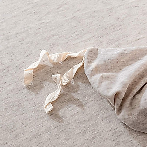 DONEUS Jersey Knit Duvet Cover Set 100% T-Shirt Cotton Super Soft Breathable Comfy Natural Bedding Set 3 Piece with Zipper Closure, Solid Beige King 104x90 Inches