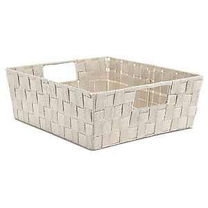Whitmor Woven Strap Shelf Tote Latte, 1 Count (Pack of 1)