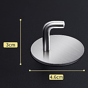 NUZYZ Wall Towel Hooks Coat Hook Hanging Hooks, Heavy Duty Stick on Wall Door Hooks Waterproof Reusable Towel Hooks Adhesive Holders for Hanging Clothes Kitchen Bathroom Adhesive Hooks