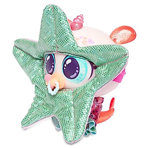 Nerlie Neonate Aquanerlie Aquamerito Clothing Wear - Shiny Polka Green & Pink Deep Sea Motiff Starfish onesie Dress and Headbanded Mask - KSI-Merito Glu Glu by Distroller