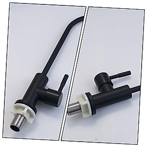 UKCOCO 1pc Clean Water Faucet Swivel Faucet Outdoor faucets Black Sink Faucet Mini Drinking Water tap Drinking Fountain Faucet Brass Faucet Kitchen Household Faucet Single Cooling Faucet