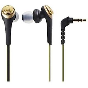 Audio Technica SOLID BASS Inner Ear Headphones Black Gold ATH-CKS550 BGD