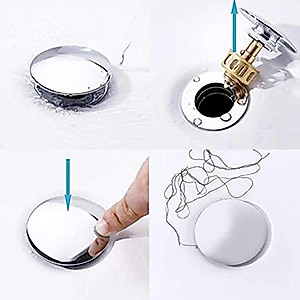 LMMDDP Basin Up Drain Filter Universal Wash Basin Bounce Drain Filter Sink Drain Vanity Stopper Up Drain Filter Bathroom Use