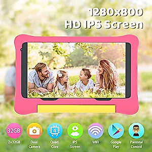OLEXEX Kids Tablet 8 inch HD Display Android 11 Tablet for Kids 2GB RAM 32GB ROM 4000mAh Parental Control Kid-Proof Case Tablet Kids