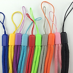 7-inch Long Round Nylon Cord Lanyards Hand Wrist Strap Attaches for Cameras, Phones, Media Players, PSP, USB Thumb Drives, Keys, Badge Holders, Flashlights, Torches (50PCS, Green)