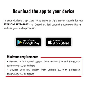 Stetsom STX 2436 Bluetooth DSP - Digital Signal Processor, DSP, Equalizer, Exclusive APP, Band Graphic, High Precision Crossover, Filters, Voltmeter, Limiter, Digital Audio Processor