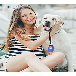Dog Training Clicker with Whistle and Wrist Strap - Positive Behavior Reinforcer for Pets - All Ages, Puppy and Adult Dogs - Use to Reward and Train - Dog Whistle Included (Blue)