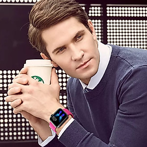 Tighesen Sport Bands Compatible with Apple Watch Band Ultra 2/Ultra SE Series 10/9/8/7/6/5/4/3/2/1 38mm 40mm 41mm 42mm 44mm 45mm 46mm 49mm S/M M/L for Women/Men Silicone iWatch Band