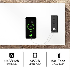 ChooChoo Narrow End Table with Charging Station, Side Table Living Room with USB Ports & Power Outlets and Hidden Drawer, 3-Tier Skinny Nightstand with 2 Open Storage Shelves for Small Place (White)